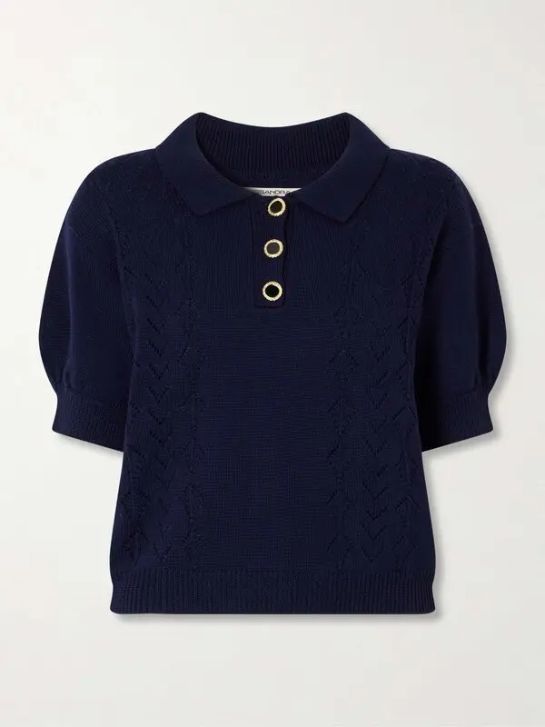 Alessandra Rich Wool Polo Shirt