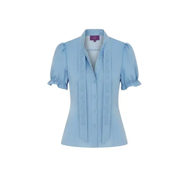 HOUSE OF KIND Goddess Blouse™ In Chambray - Blue