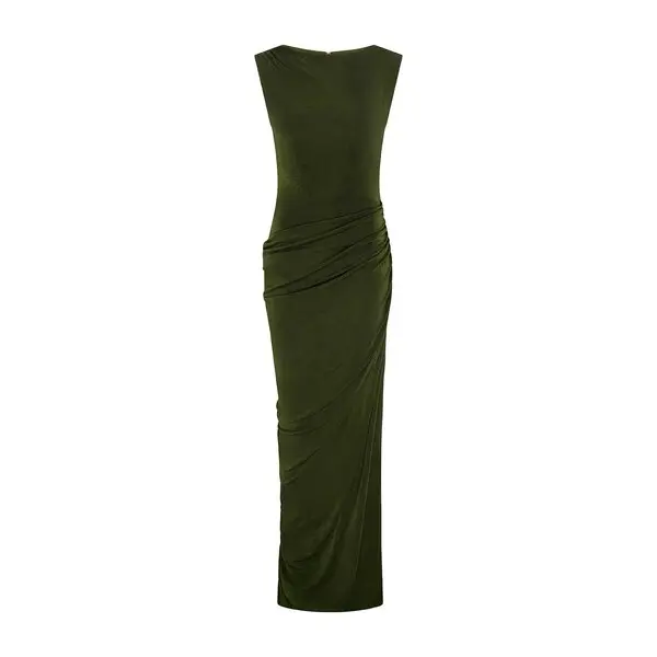 MALOA Yasmin Sleeveless Maxi Dress - Green