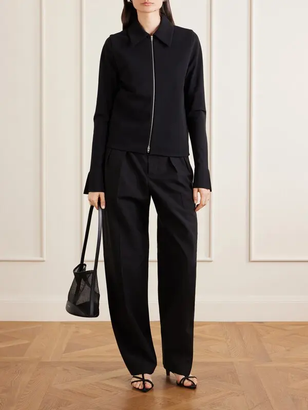 JIL SANDER Cropped Zip-up Shell Jacket