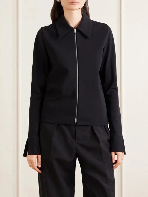 JIL SANDER Cropped Zip-up Shell Jacket
