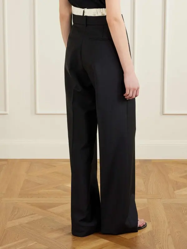 RÓHE Wool And Mohair-blend Wide-leg Pants
