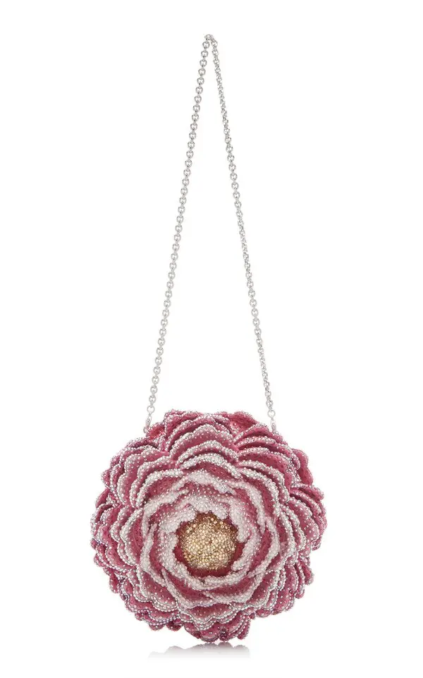 Judith Leiber Peony Crystal Clutch