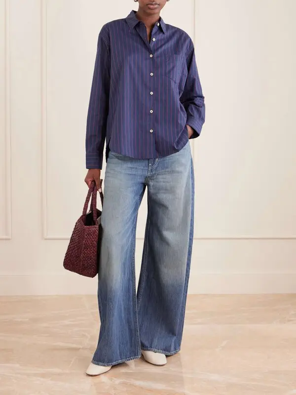 JAMIE HALLER Baggy Wide-leg Jeans