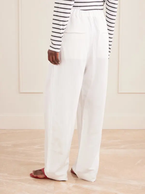 JAMIE HALLER Tapered Linen-blend Pants
