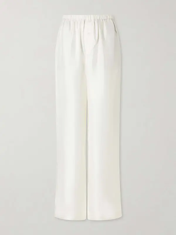 RÓHE Silk-satin Wide-leg Pants