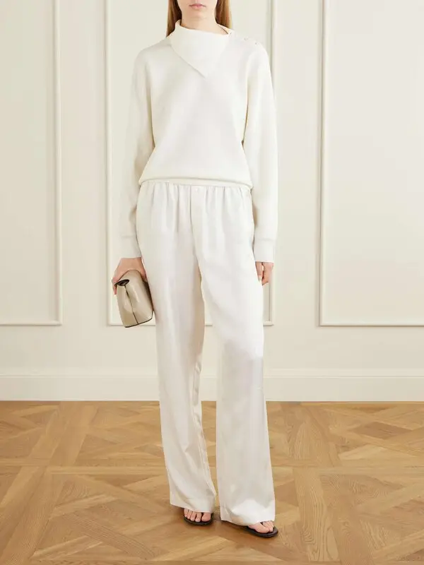 RÓHE Silk-satin Wide-leg Pants