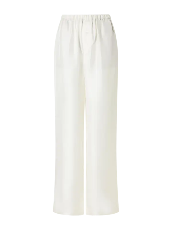 RÓHE Silk-satin Wide-leg Pants - White