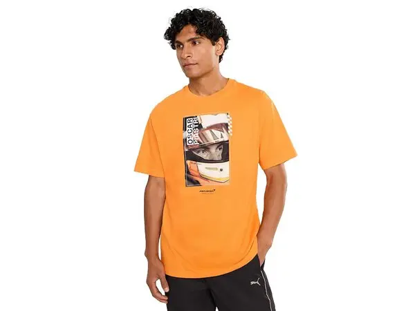 PUMA Mclaren Racing Oscar Piastri Driver Tee Clothing Papaya - Orange
