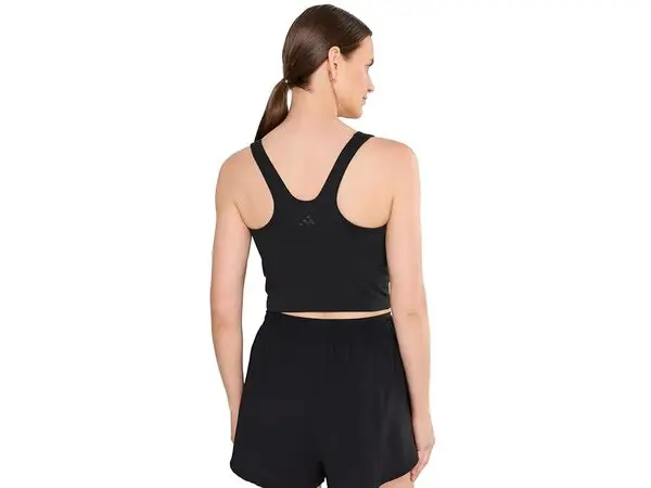 Adidas All Me Medium-support Long Line Training Bra Tank Top Bra