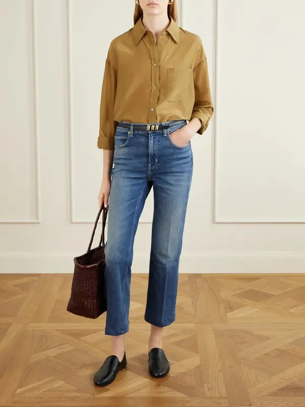JAMIE HALLER Kenickie Mid-rise Straight-leg Jeans