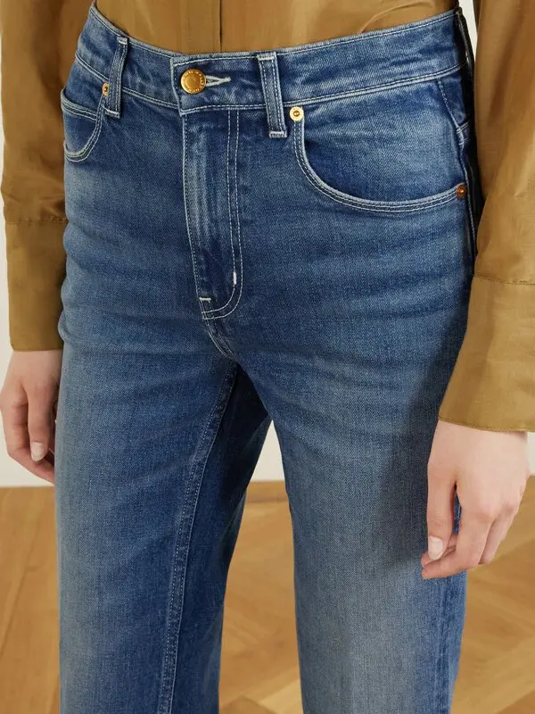JAMIE HALLER Kenickie Mid-rise Straight-leg Jeans