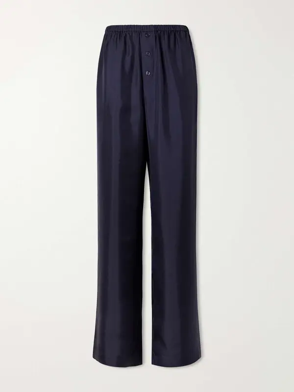RÓHE Silk-satin Wide-leg Pants