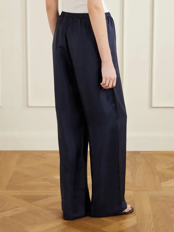RÓHE Silk-satin Wide-leg Pants