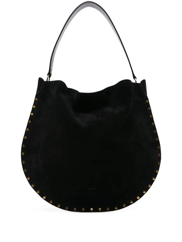 Isabel Marant Étoile Oskan Suede Leather Hobo Bag - Black