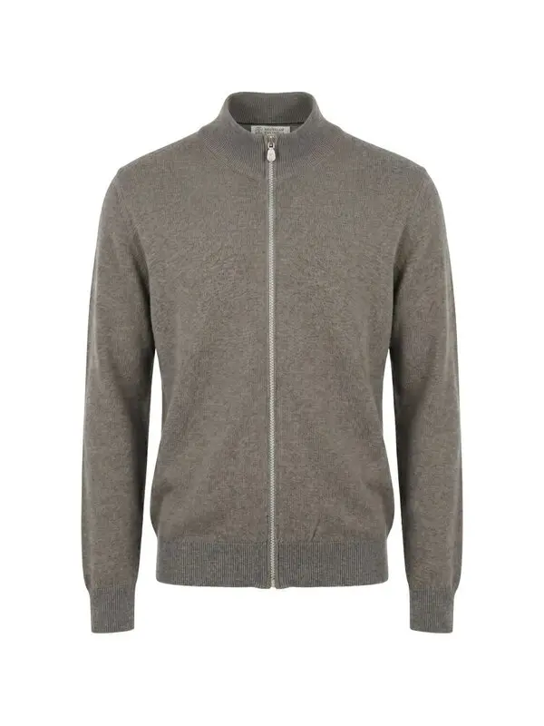 Brunello Cucinelli Cashmere Zipped Cardigan - Green