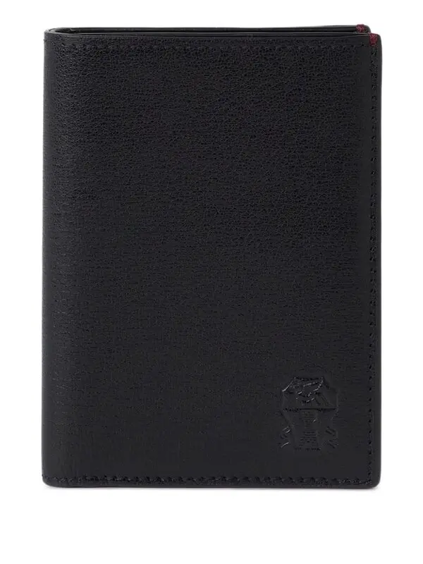 Brunello Cucinelli Leather Passport Case - Black