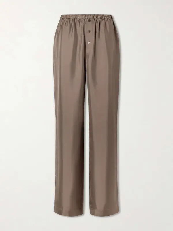 RÓHE Silk-satin Wide-leg Pants