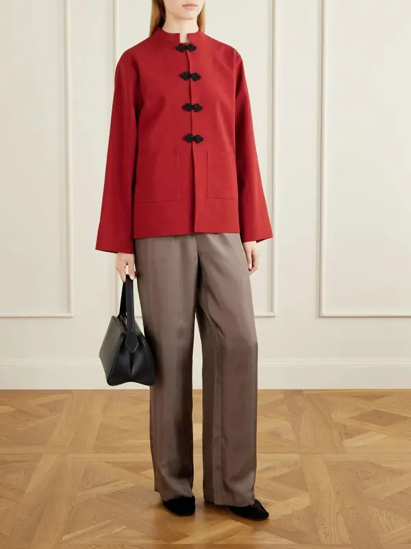RÓHE Silk-satin Wide-leg Pants