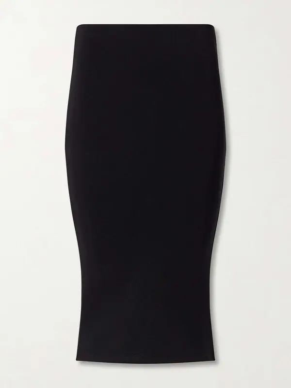 THE PARK Sheryl Stretch-jersey Midi Skirt - Black