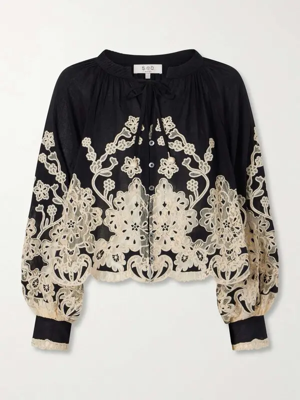 Sea Gracelyn Broderie-anglaise Cotton Blouse
