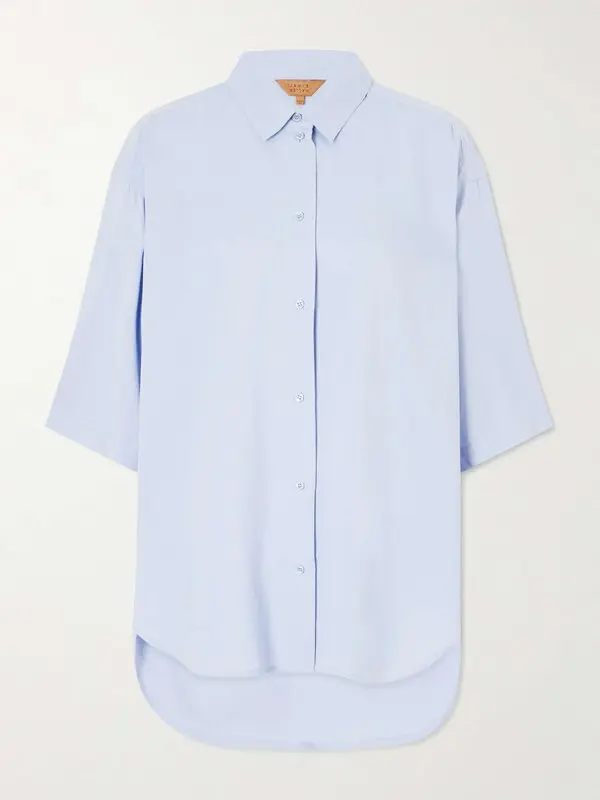 JAMIE HALLER Elbow Silk Shirt