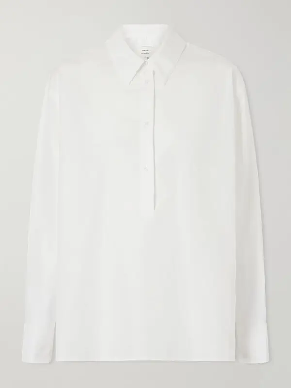 Loulou De Saison Colin Cotton Poplin Oversized Shirt - White