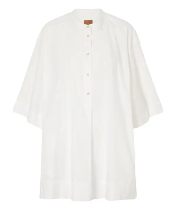 JAMIE HALLER Cotton Caftan Mini Dress - White