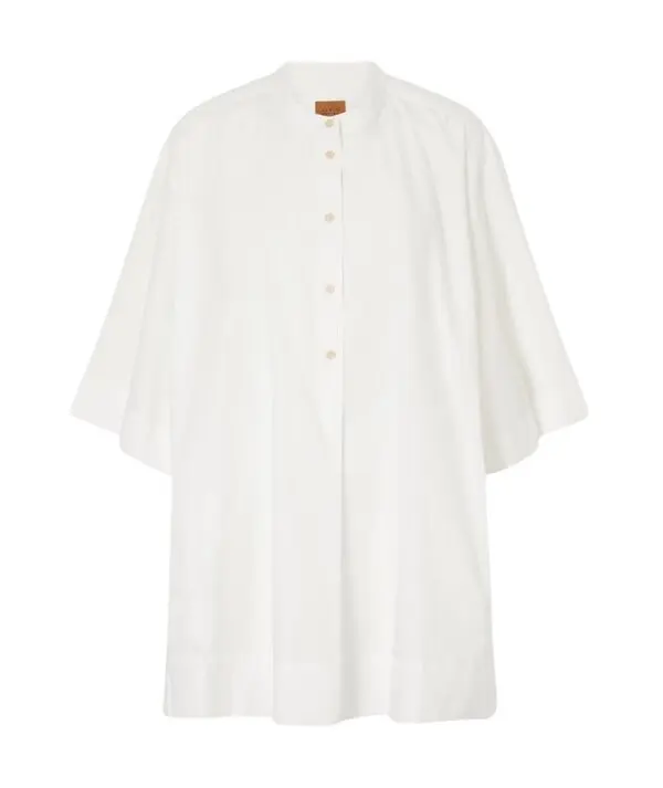 JAMIE HALLER Cotton Caftan Mini Dress - White