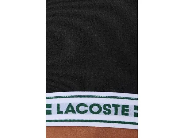 Lacoste Contrast Band Stretch Cotton Bralette Bra - Black