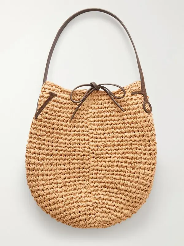 JW Anderson Bulb Raffia Shoulder Bag - Brown
