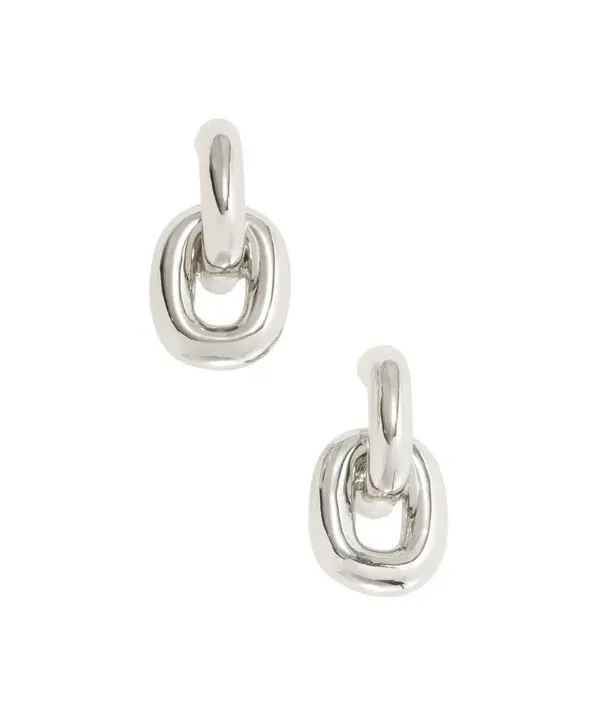 MARTHA CALVO Kylie Rhodium-plated Link Earrings - Silver