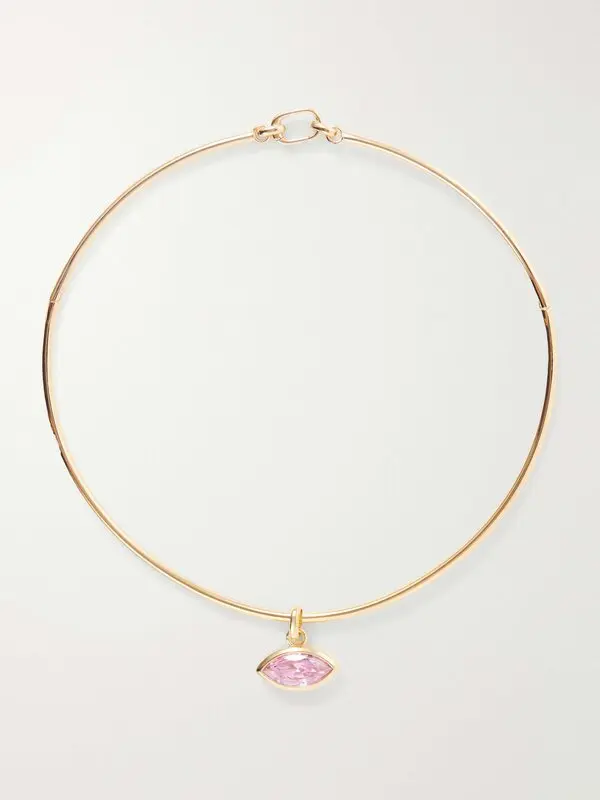 MARTHA CALVO Protection Sapphire -toned Necklace - Gold