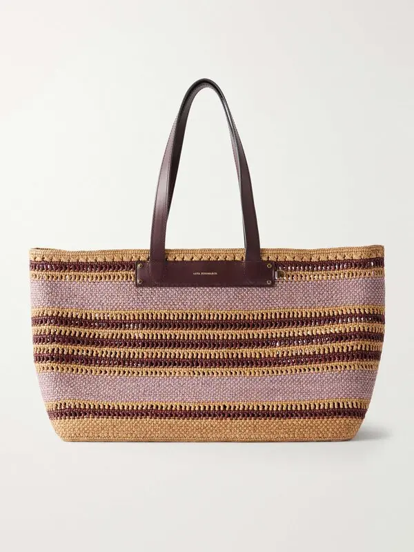 ANYA HINDMARCH Striped Raffia Tote