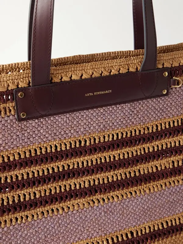 ANYA HINDMARCH Striped Raffia Tote