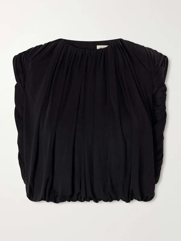 HEIRLOME Effie Gathered Silk-jersey Tank
