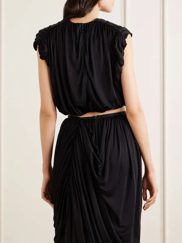 HEIRLOME Effie Gathered Silk-jersey Tank