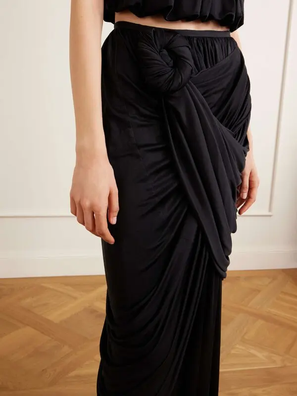 HEIRLOME Effie Appliquéd Silk-jersey Maxi Dress