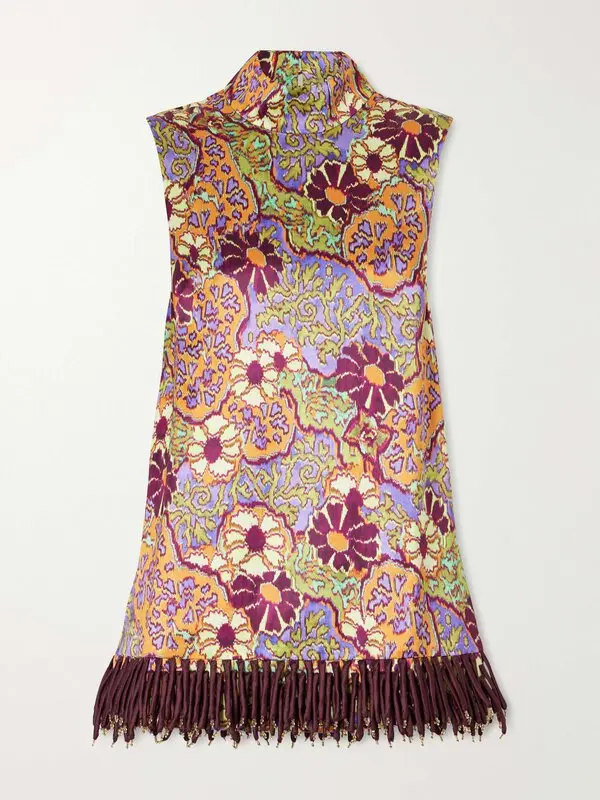 ALEMAIS Joanna Printed Satin Tank