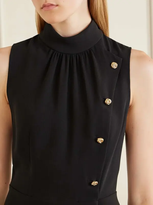 Alessandra Rich Button-embellished Cady Mini Dress