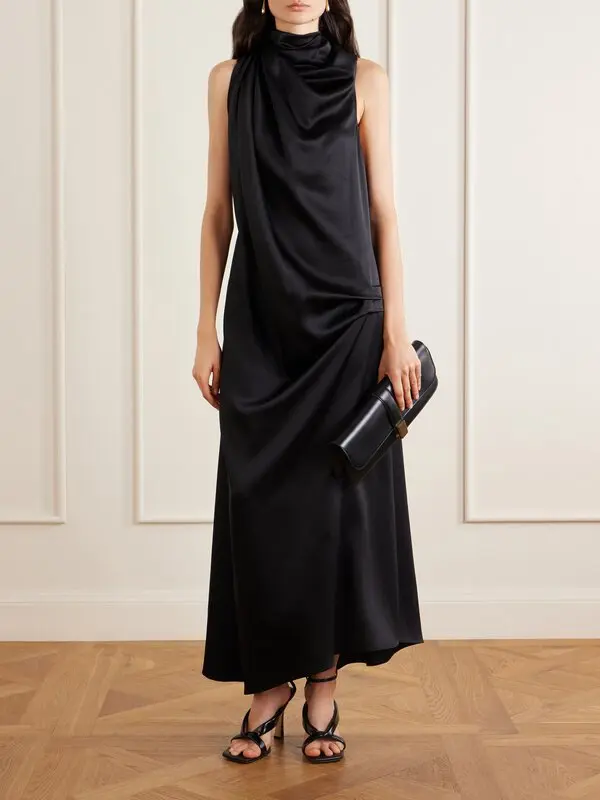 HEIRLOME Kate Silk-satin Maxi Dress