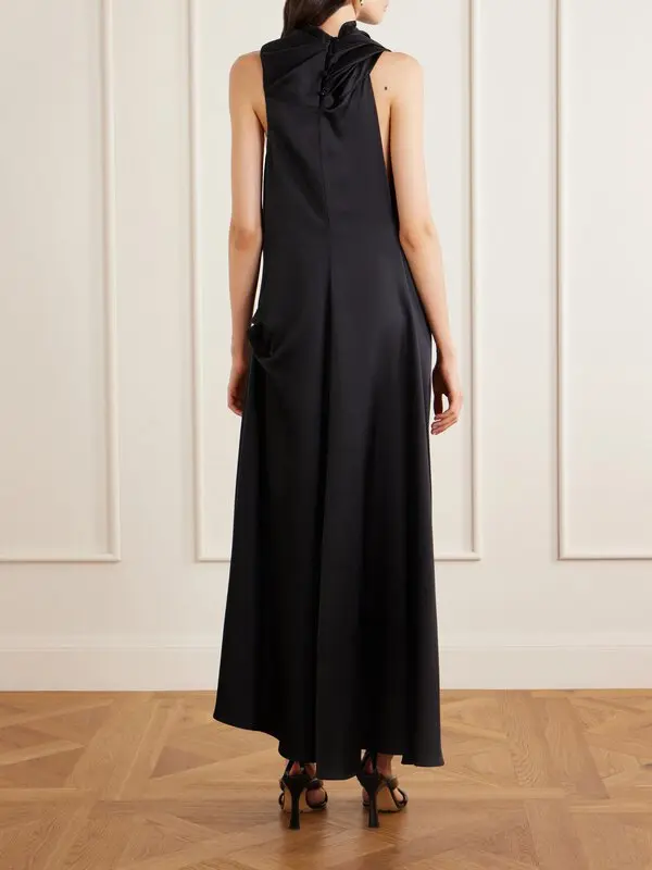 HEIRLOME Kate Silk-satin Maxi Dress