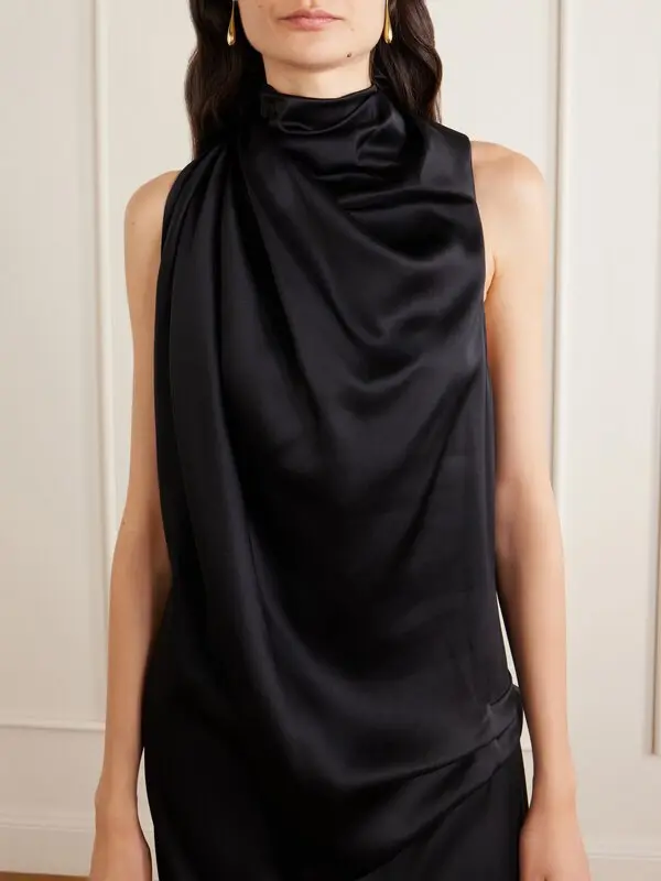 HEIRLOME Kate Silk-satin Maxi Dress