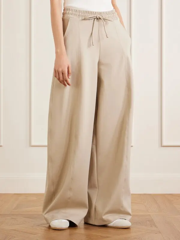 Max Mara Jersey Wide-leg Pants - Gray