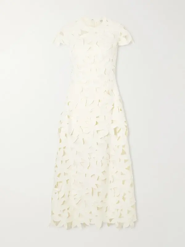 Simkhai Broderie Anglaise Crepe Gown - Neutrals