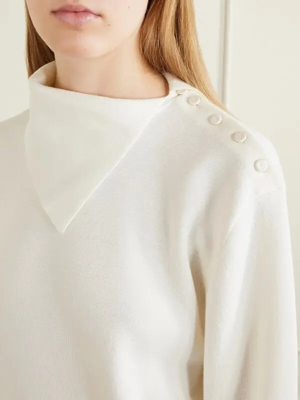RÓHE Asymmetric Merino Wool-blend Sweater