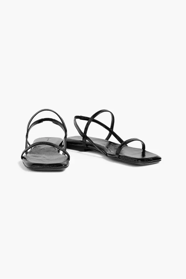 ANINE BING Hilda Patentleather Slingback Sandals