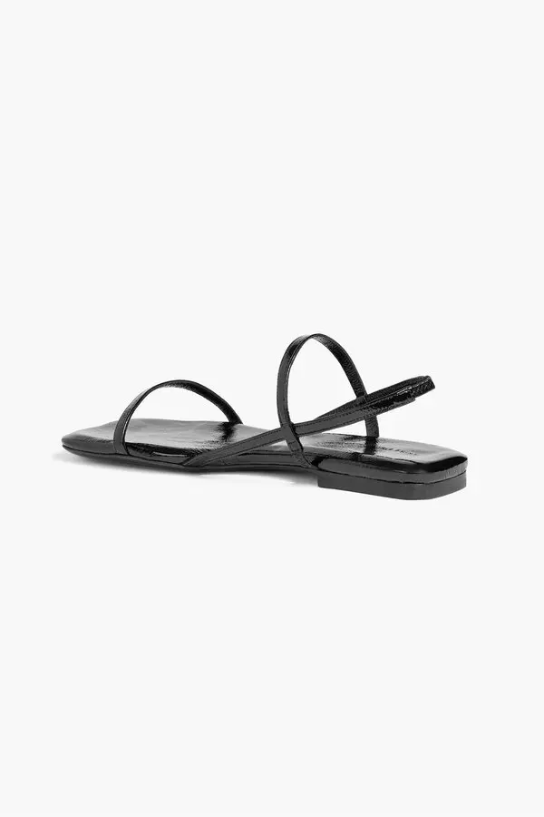 ANINE BING Hilda Patentleather Slingback Sandals