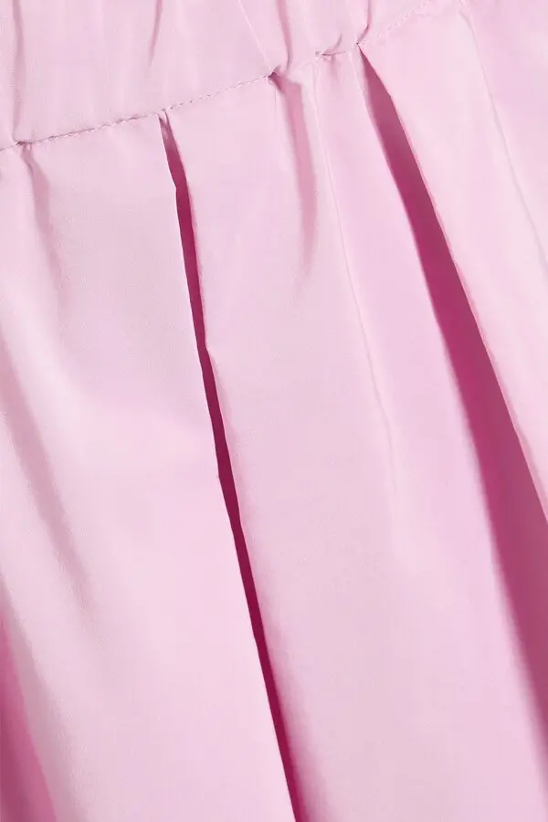 Max Mara Pleated Cottonpoplin Midi Skirt