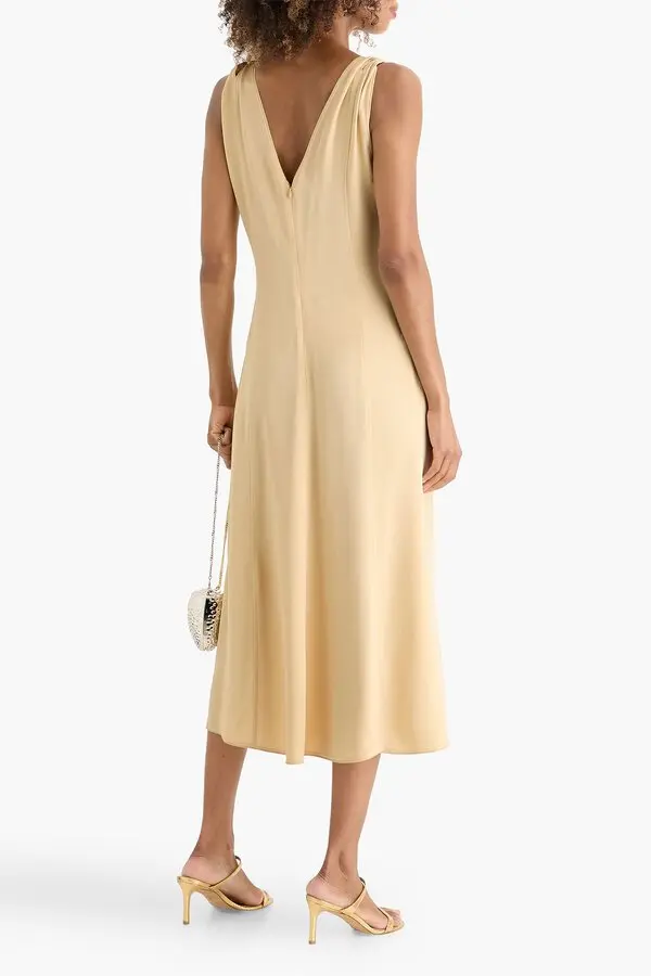Victoria Beckham Twisted Satincrepe Midi Dress